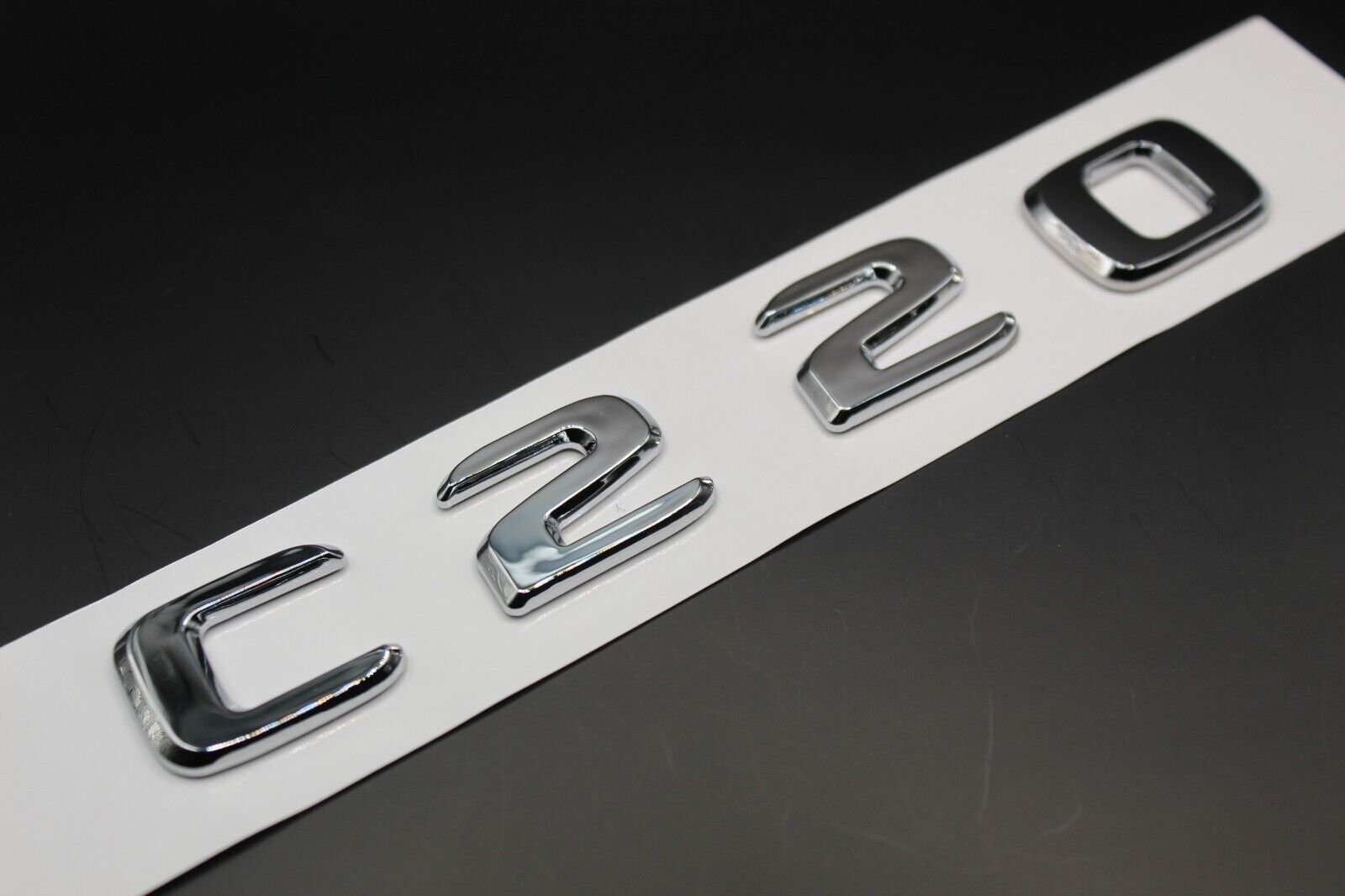 Gloss Silver Chrome C220 C 220 Car Letter Badge Rear Boot Emblem For M