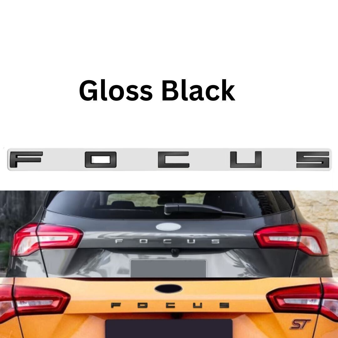 Gloss Black ABS Rear Badge Boot Letters for Ford FOCUS ST LINE Zetec 2
